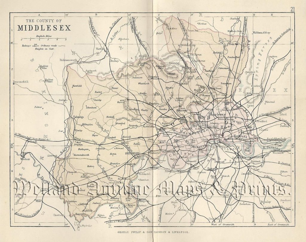 Middlesex Maps Archives - Page 2 of 2 - Welland Antique Maps