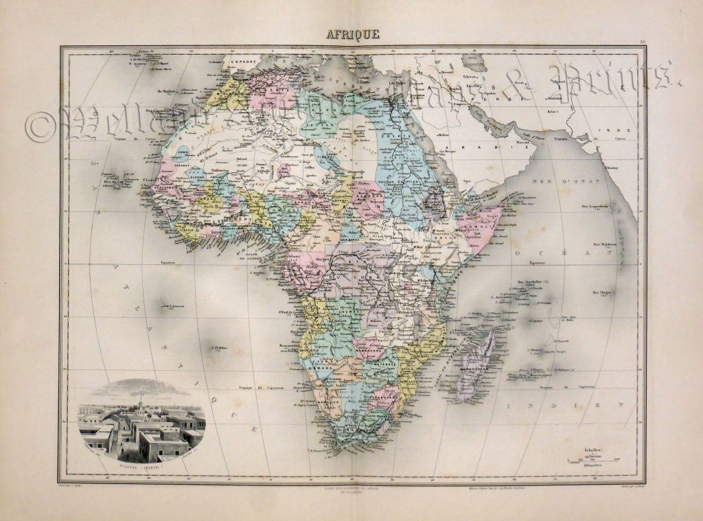 'AFRICA' by T. Starling c.1833 - Welland Antique Maps