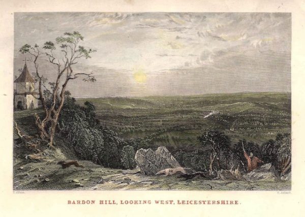 'BARDON HILL LOOKING WEST LEICESTERSHIRE' by T. Allom / H. Adlard c ...