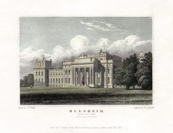 'BLENHEIM' S. E. VIEW. (Oxfordshire) by J. P. Neale / W. Radclyffe c ...