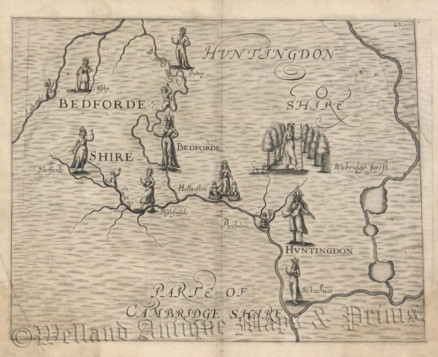 Huntingdonshire Maps Archives - Welland Antique Maps