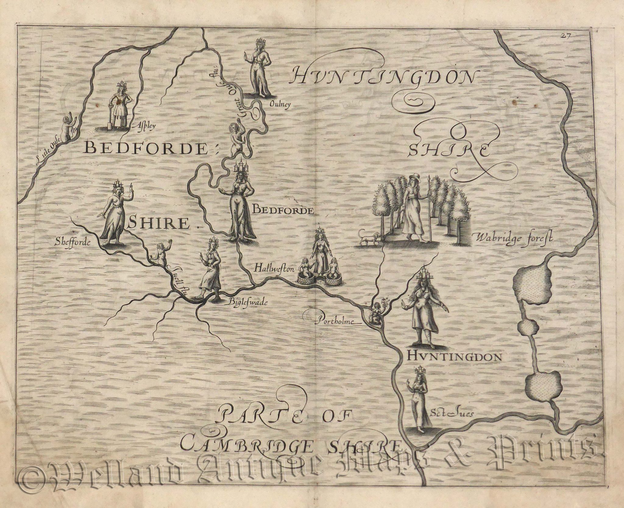 Huntingdonshire Maps Archives - Welland Antique Maps
