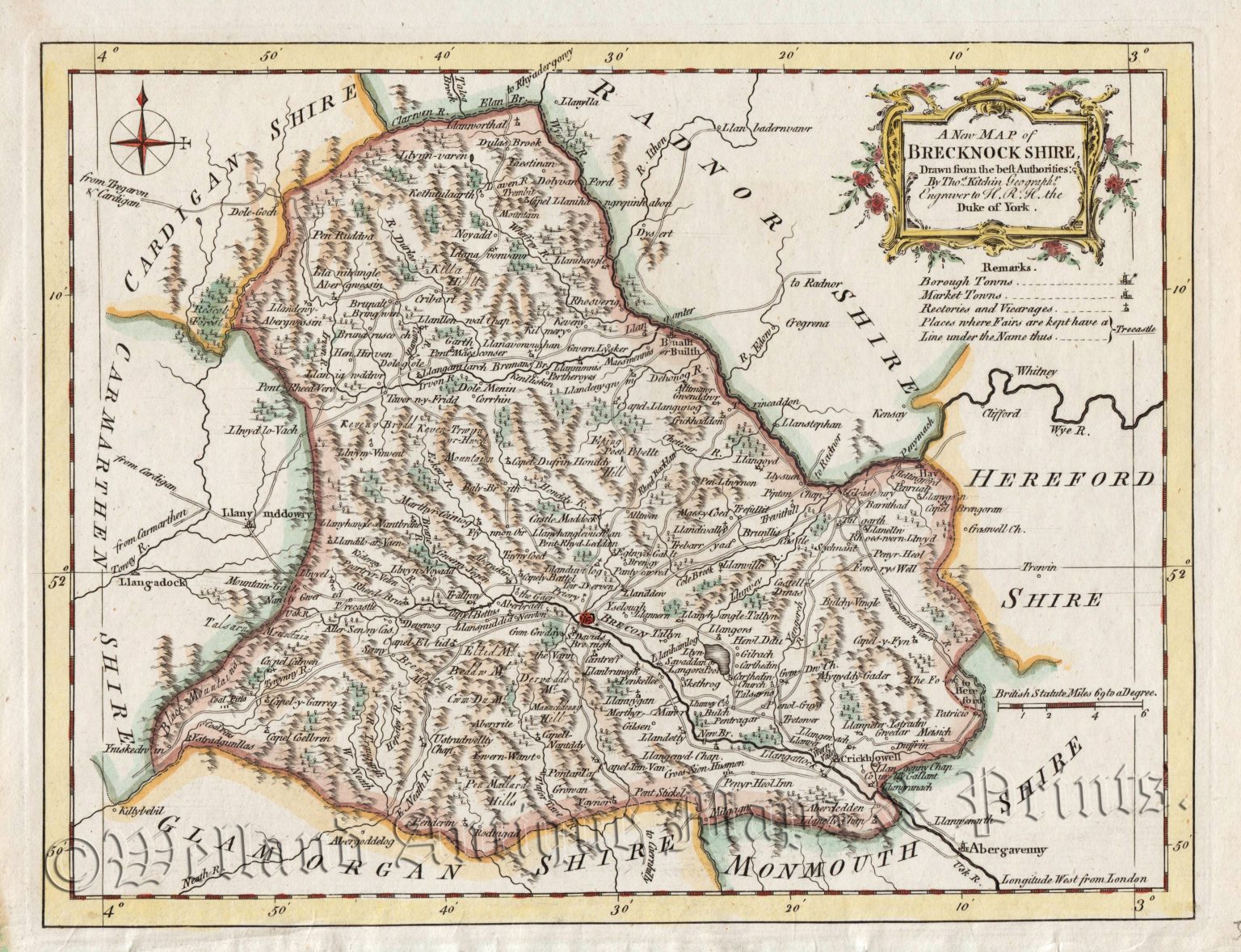 Brecknockshire Maps Archives - Welland Antique Maps