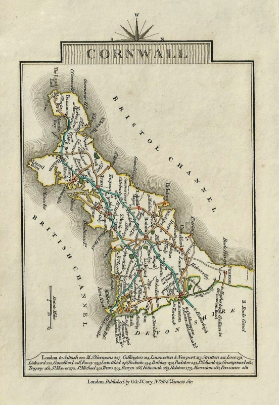 ‘CORNWALL’ by Thomas Moule c.1840s – Welland Antique Maps