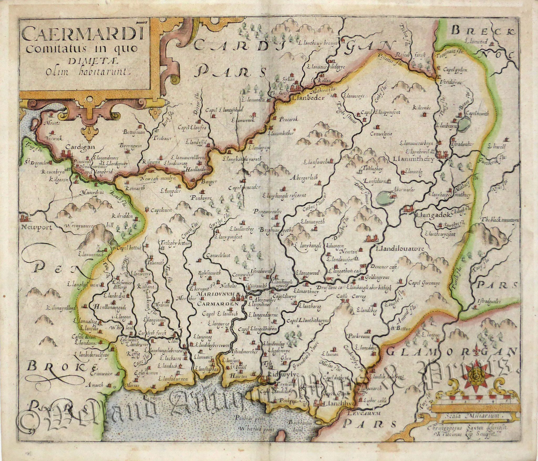 Carmarthenshire Maps Archives - Welland Antique Maps