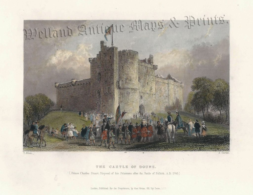 'INVERARY CASTLE.' by T. Allom / T. Higham c.1835 - Welland Antique Maps