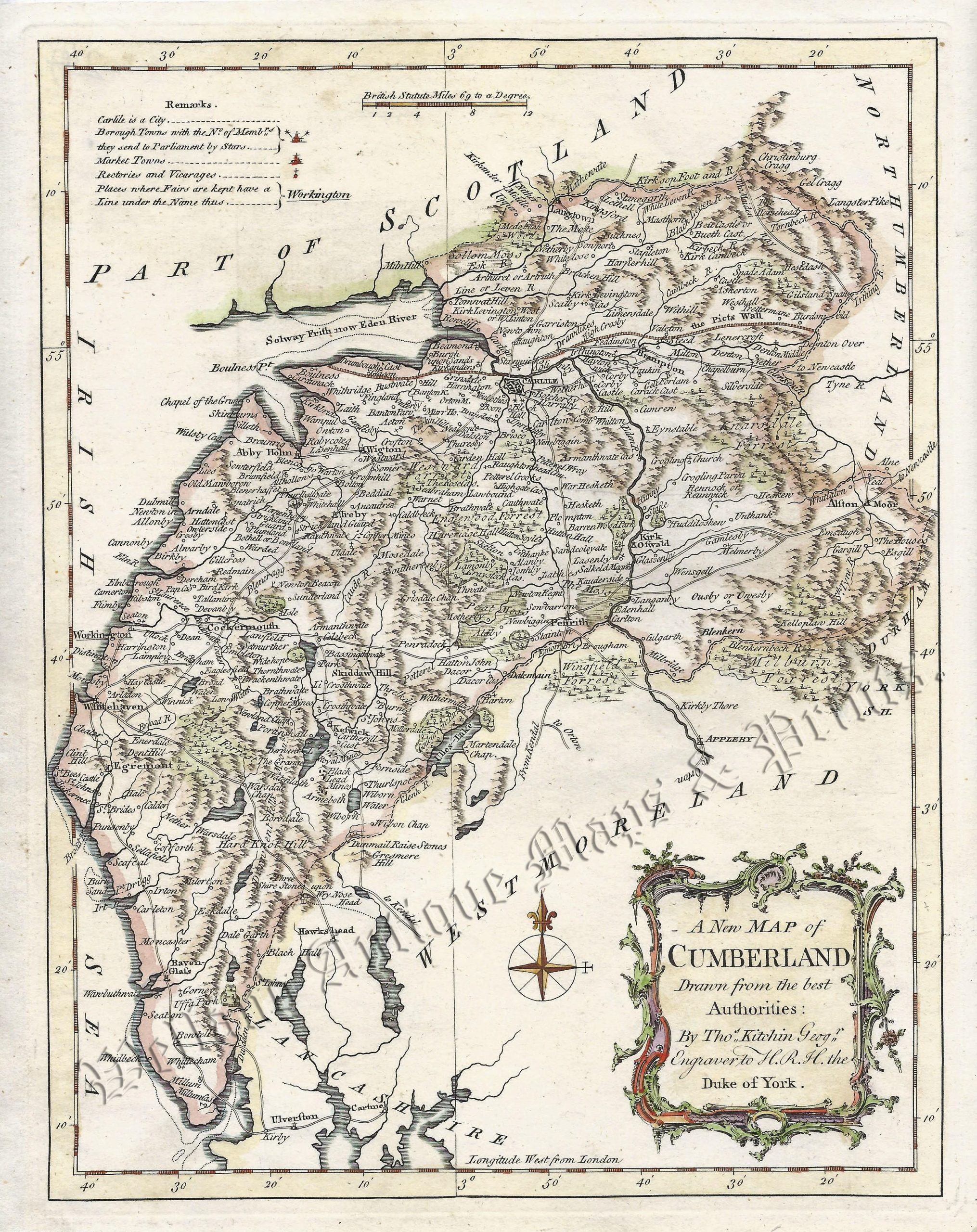 Cumberland Maps Archives - Welland Antique Maps