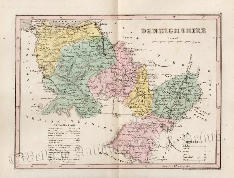 Denbighshire Maps Archives - Welland Antique Maps