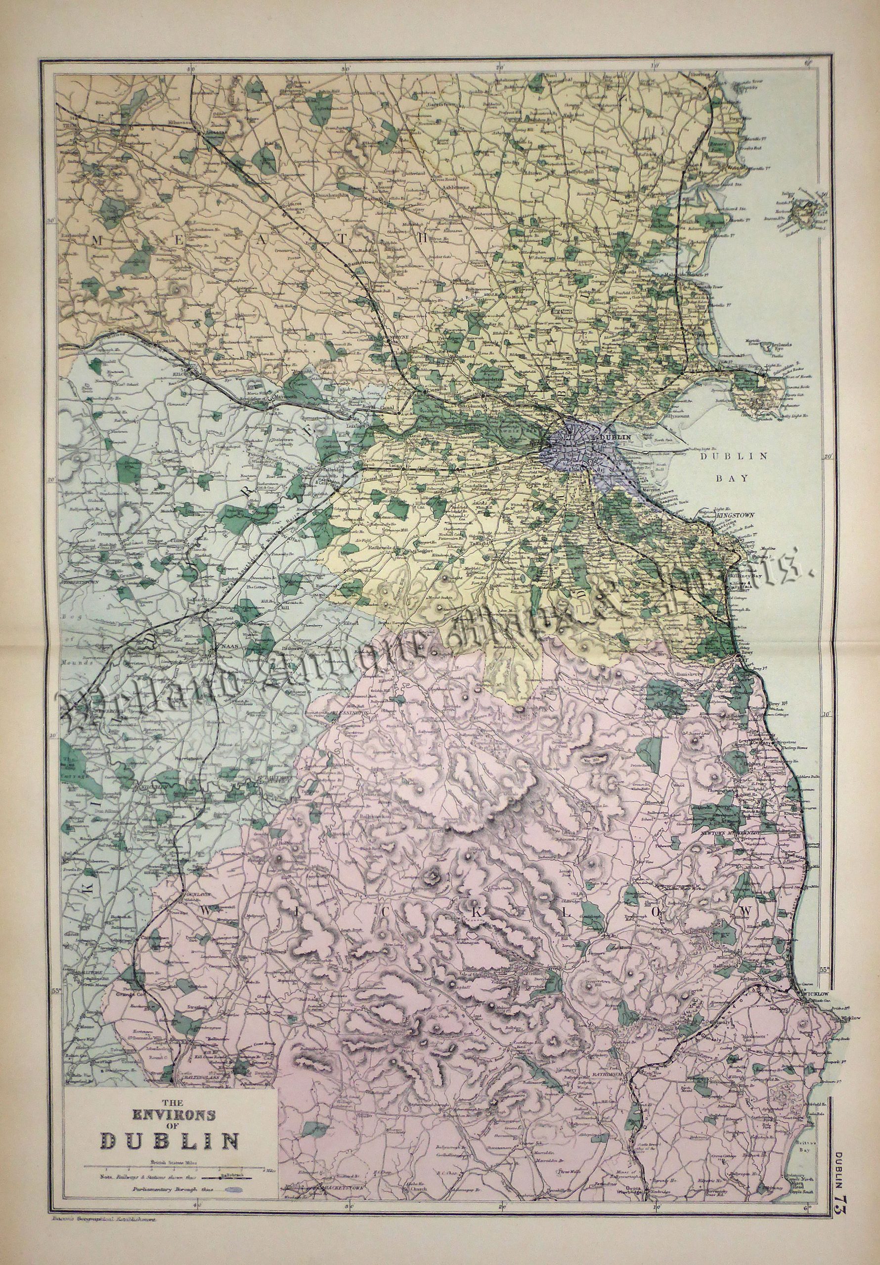 ‘PLAN OF DUBLIN’ by G. W. Bacon c.1896 – Welland Antique Maps