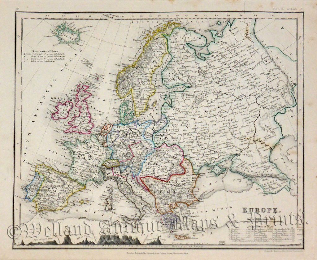 'L'EUROPE' by R. Bonne c.1783 - Welland Antique Maps