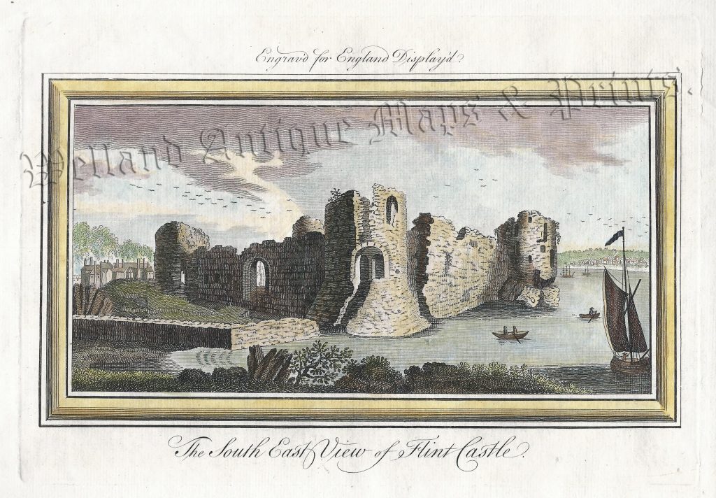 'FLINT CASTLE, North Wales.' by J. P. Neale / C. Pote c.1813 ('Beauties ...