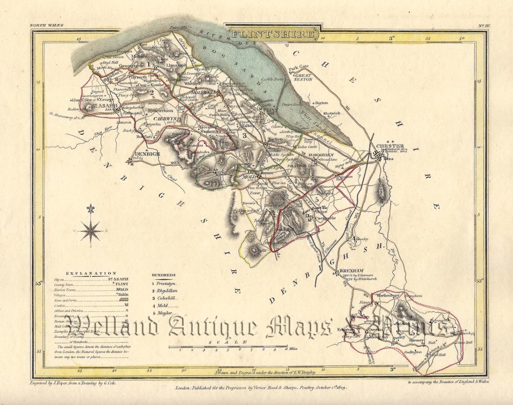 Flintshire Maps Archives - Welland Antique Maps
