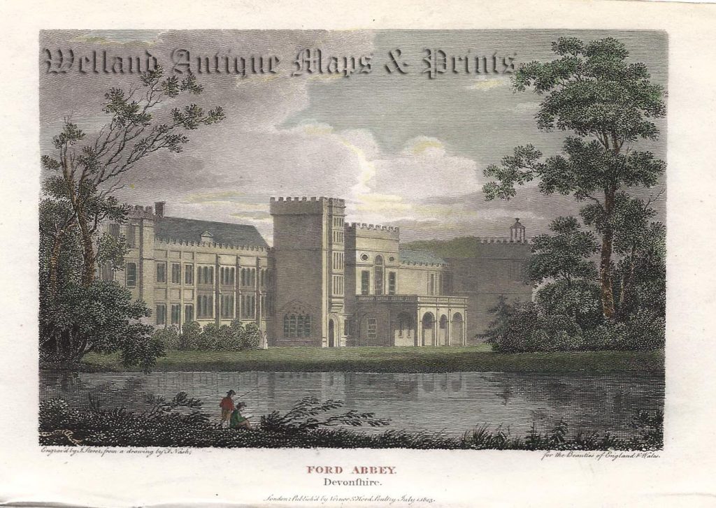 ‘WIMBORNE MINSTER Dorsetshire.’ c.1803 (Beauties of England & Wales ...