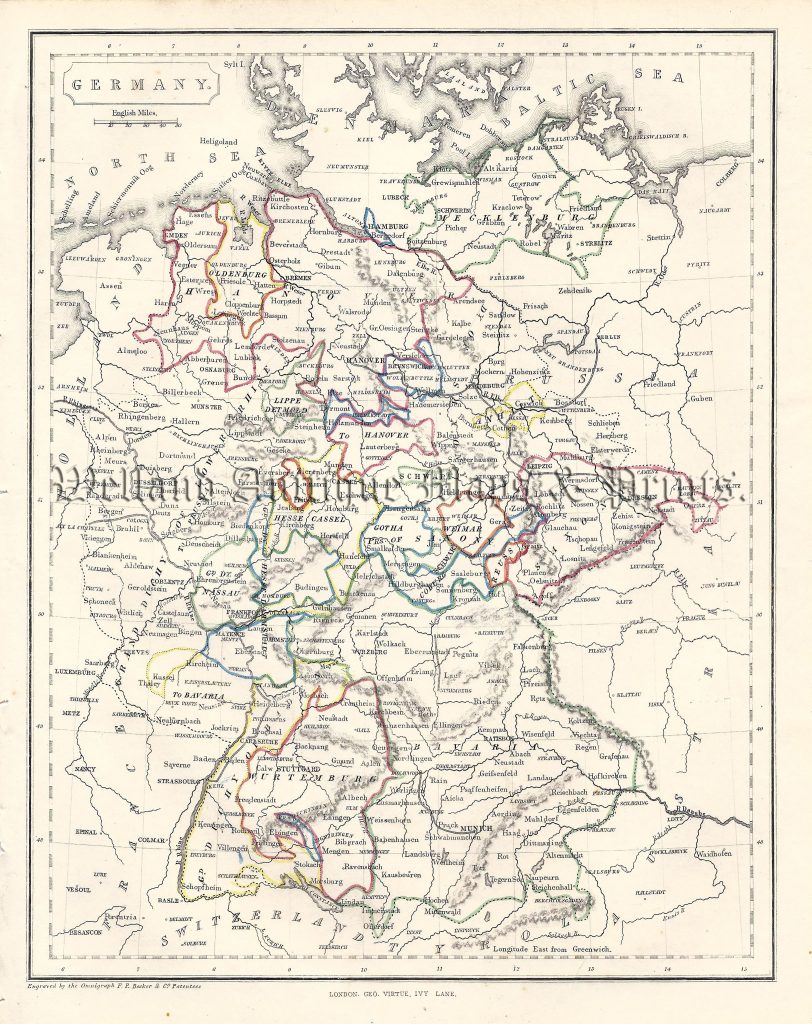'A New Map of GERMANY By Rob.t Morden.' c.1711 - Welland Antique Maps
