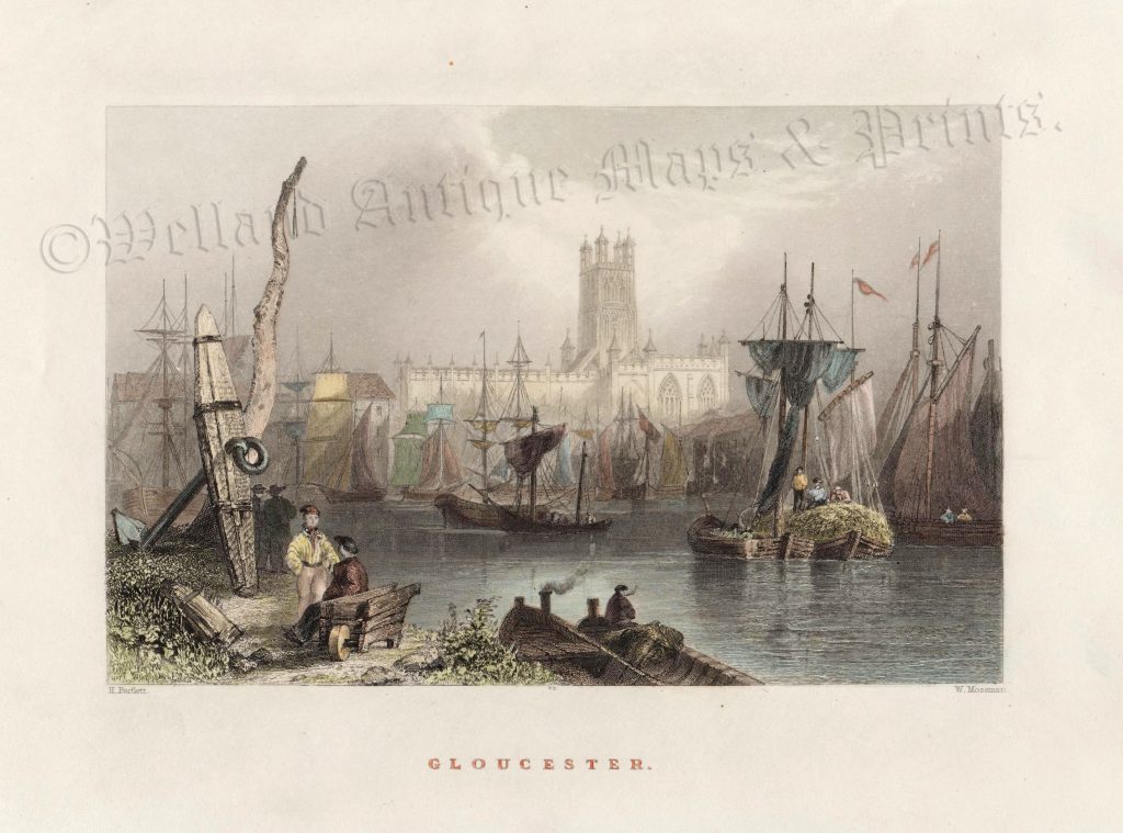 Gloucester Prints Archives - Welland Antique Maps