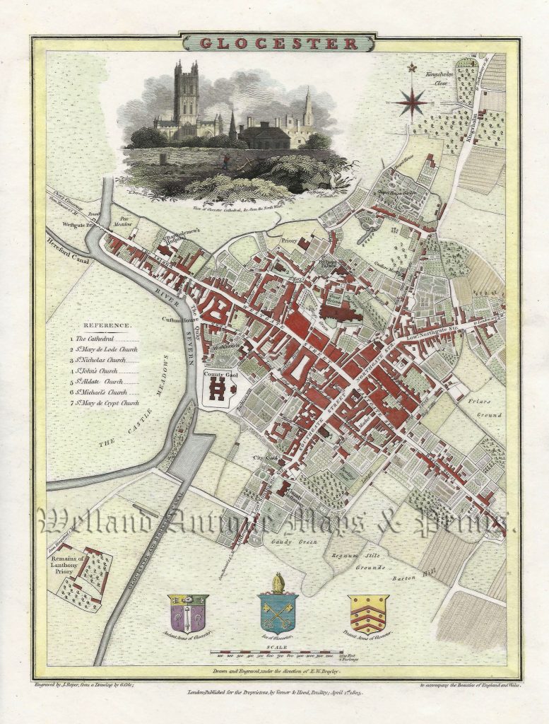 Gloucester Prints – Welland Antique Maps