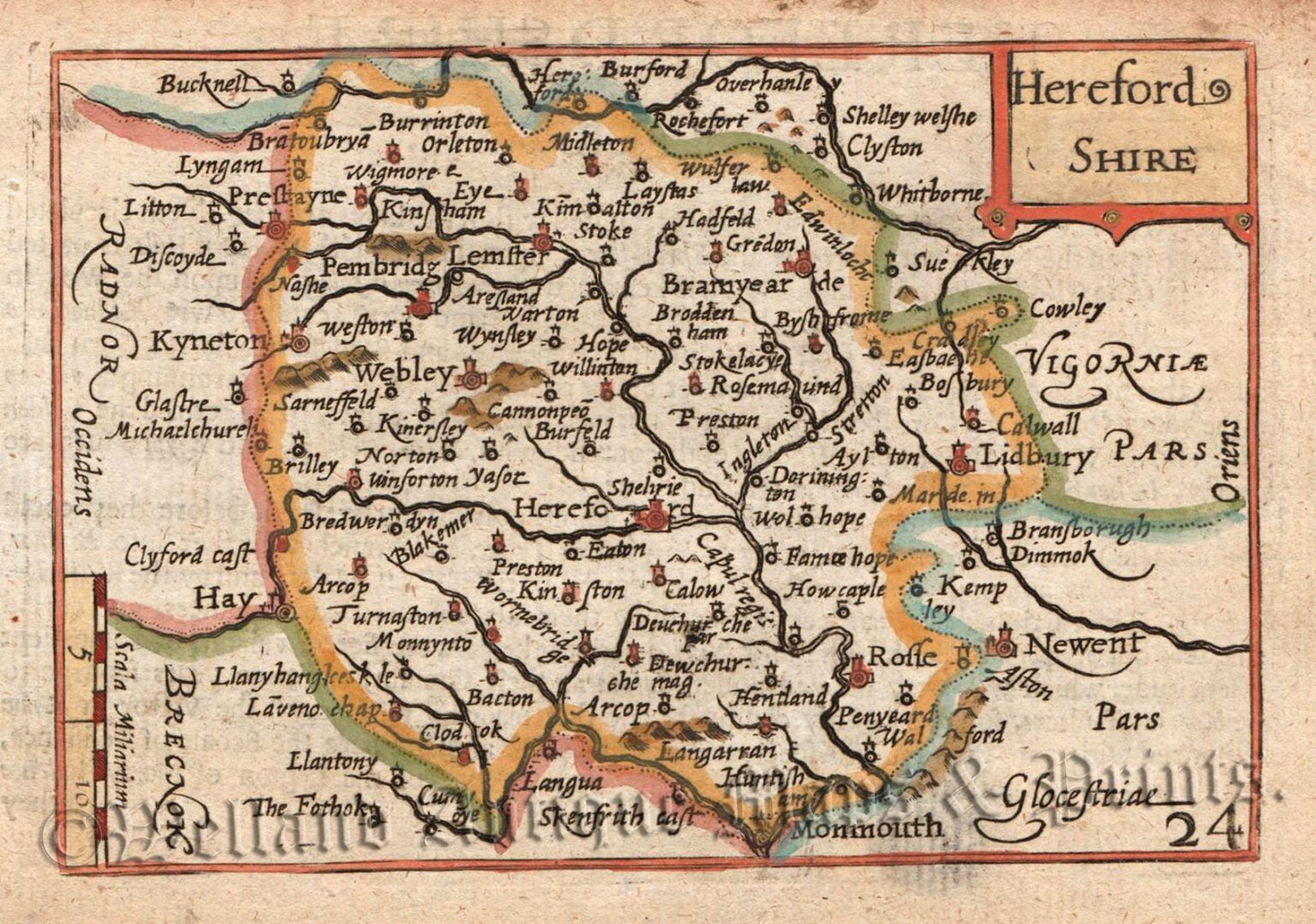 Herefordshire Maps Archives - Welland Antique Maps