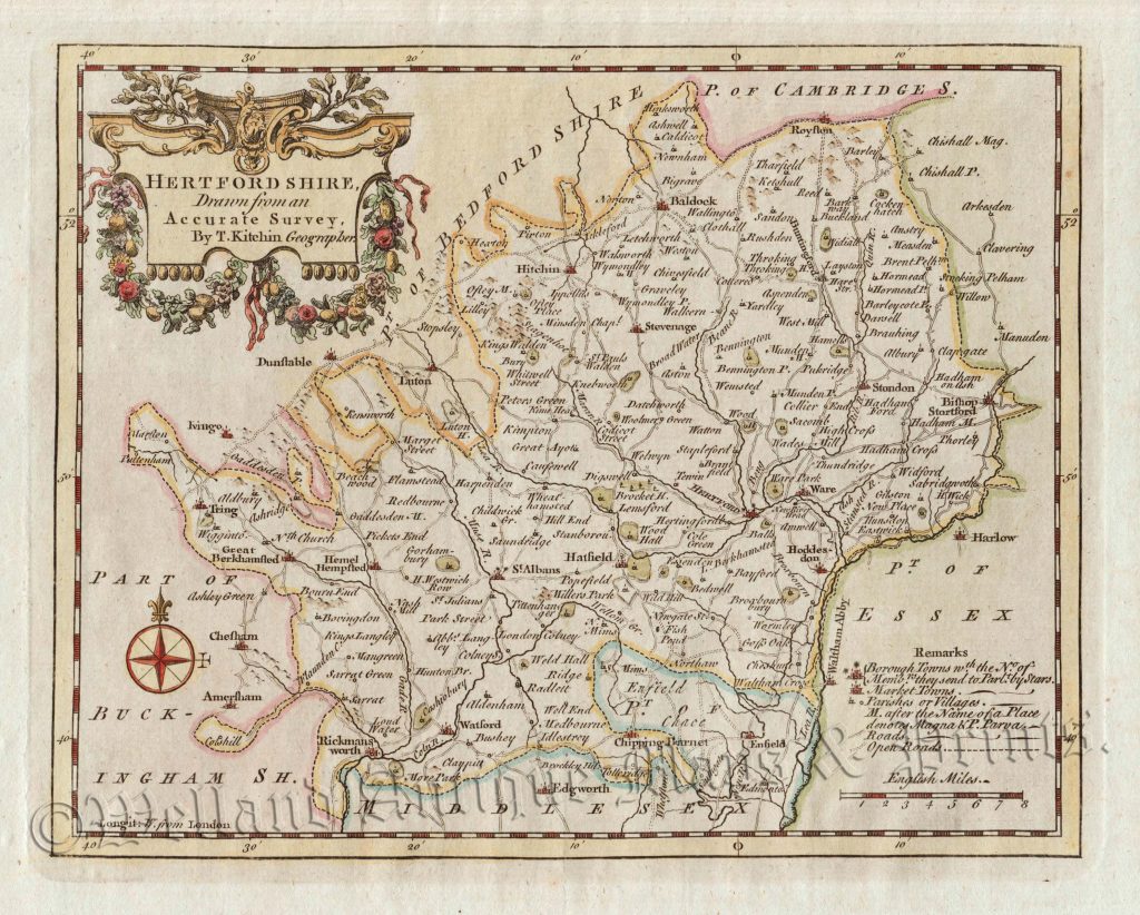 Hertfordshire Maps Archives - Welland Antique Maps