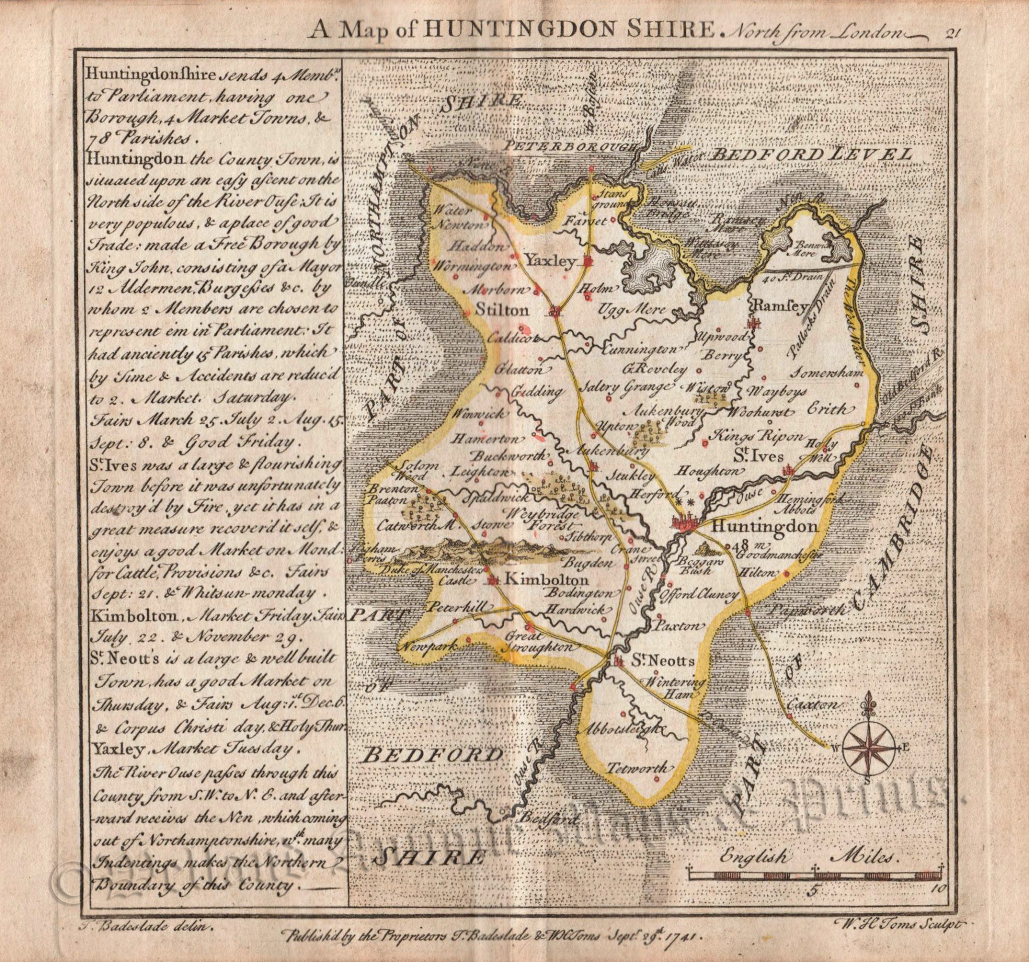 Huntingdonshire Maps Archives - Welland Antique Maps
