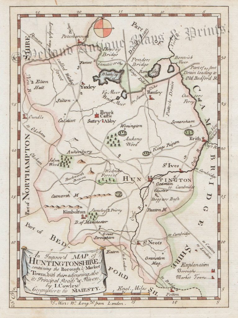 Huntingdonshire Maps Archives - Welland Antique Maps