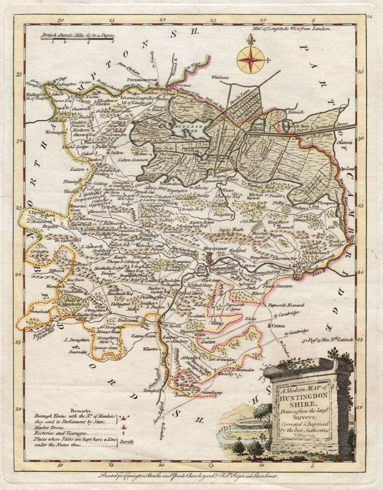 Huntingdonshire Maps Archives - Welland Antique Maps