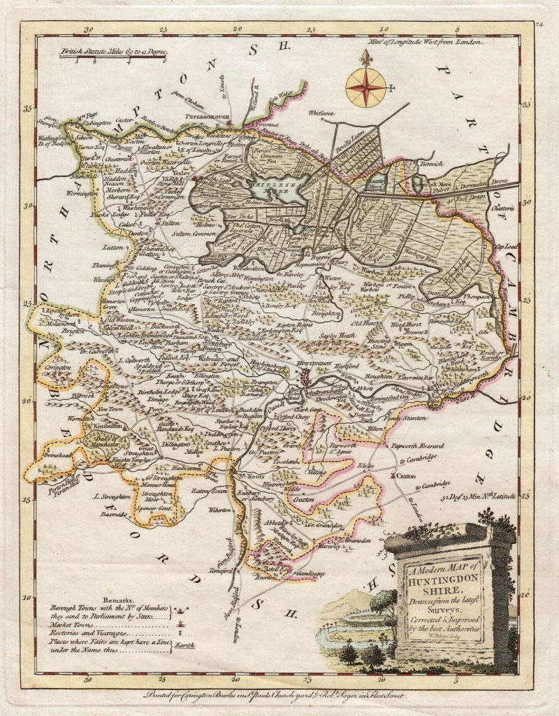 Huntingdonshire Maps Archives - Welland Antique Maps