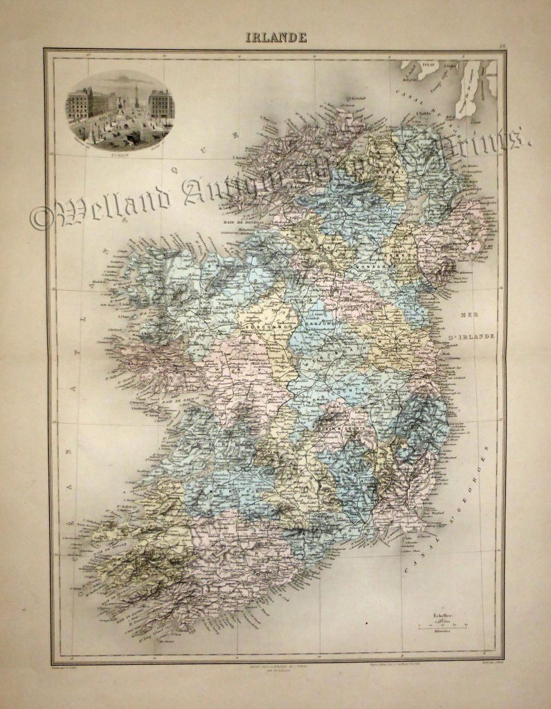‘IRELAND.’ by John Bartholomew c.1902 – Welland Antique Maps
