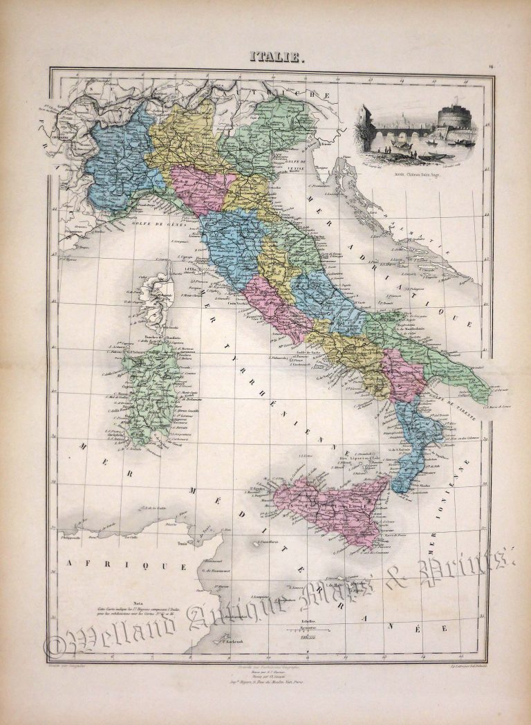 General Maps of Italy Archives - Welland Antique Maps