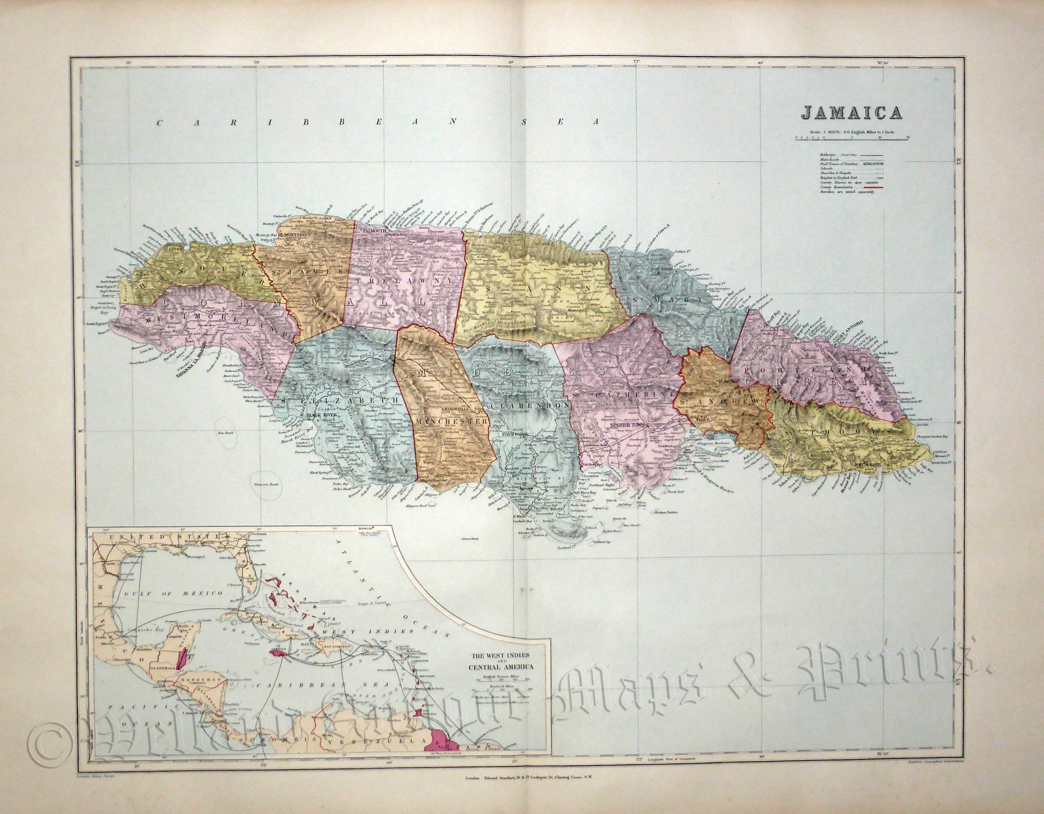 Jamaica Maps Archives - Welland Antique Maps