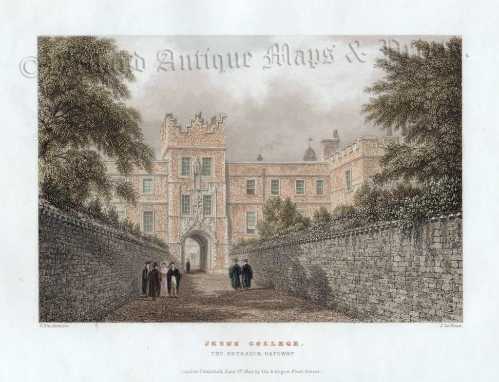 Jesus College Archives - Welland Antique Maps