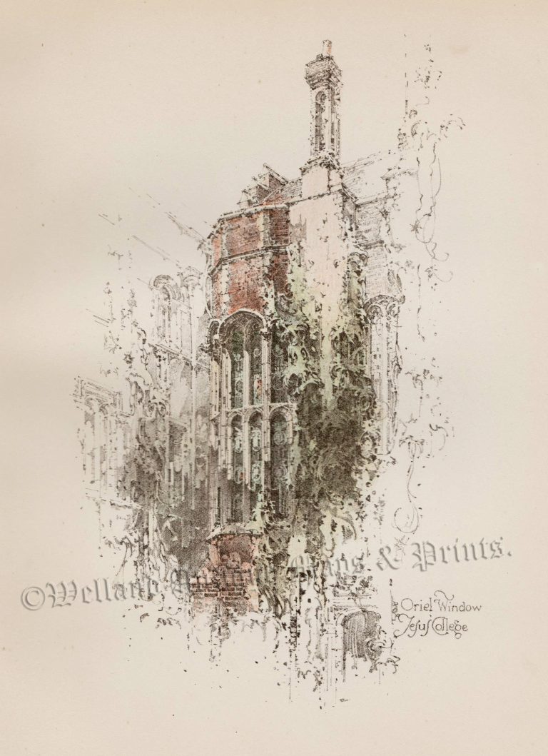 'GATEWAY OF JESUS COLLEGE.' (Cambridge) by W. Matthison c.1922 ...