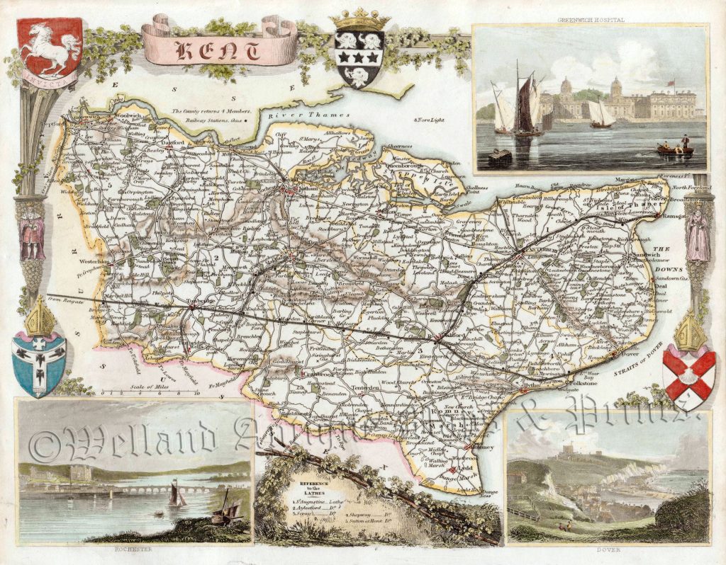 ‘KENT’ by Charles Smith c.1828 – Welland Antique Maps