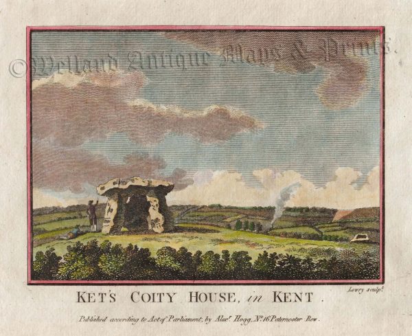 'KET'S COITY [Kit's Coty House], in KENT.' by Lowry / Hogg c.1786 ...