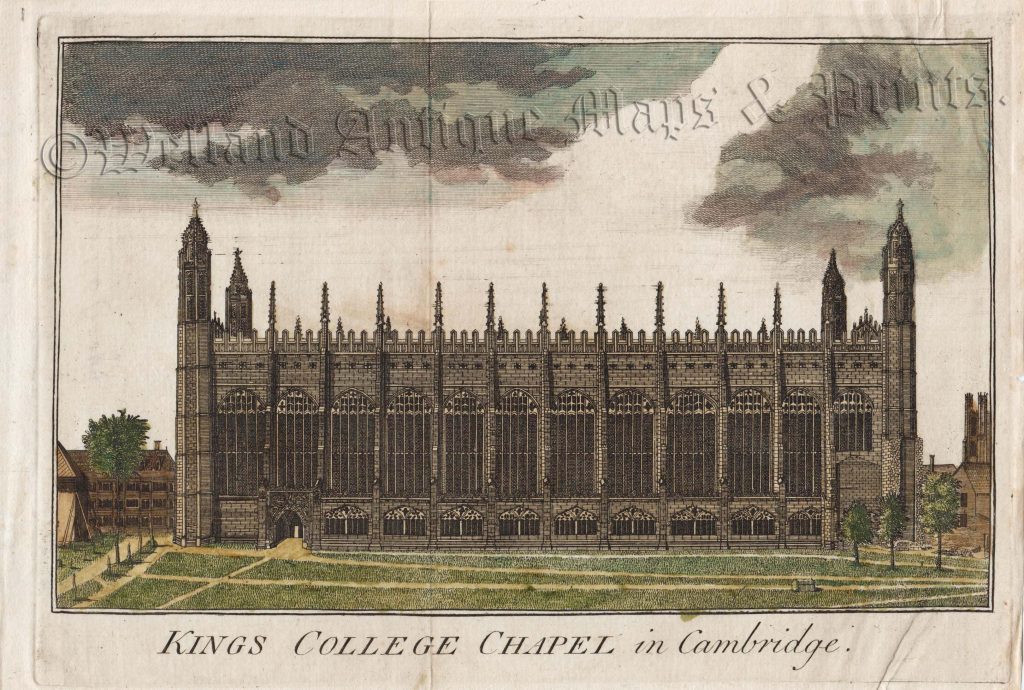 'KING'S COLLEGE CHAPEL &c. Cambridge.' by Nash / Roffe c.1804 (Beauties ...