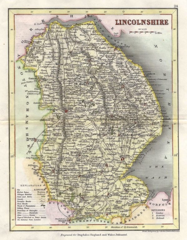 'LINCOLNSHIRE' by Joshua Archer / Thomas Dugdale c.1842 - Welland ...