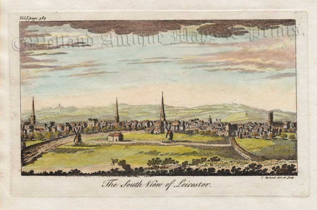 'LEICESTER' by J. Walker c.1793 - Welland Antique Maps