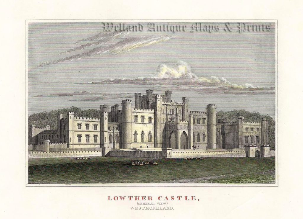 'LOWTHER CASTLE, WESTMORELAND.' by J. P. Neale / Hardy & co. c.1830 ...