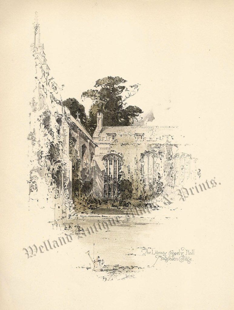 'PEPYS' LIBRARY MAGDALENE COLLEGE.' (Cambridge) by W. Matthison c.1922 ...