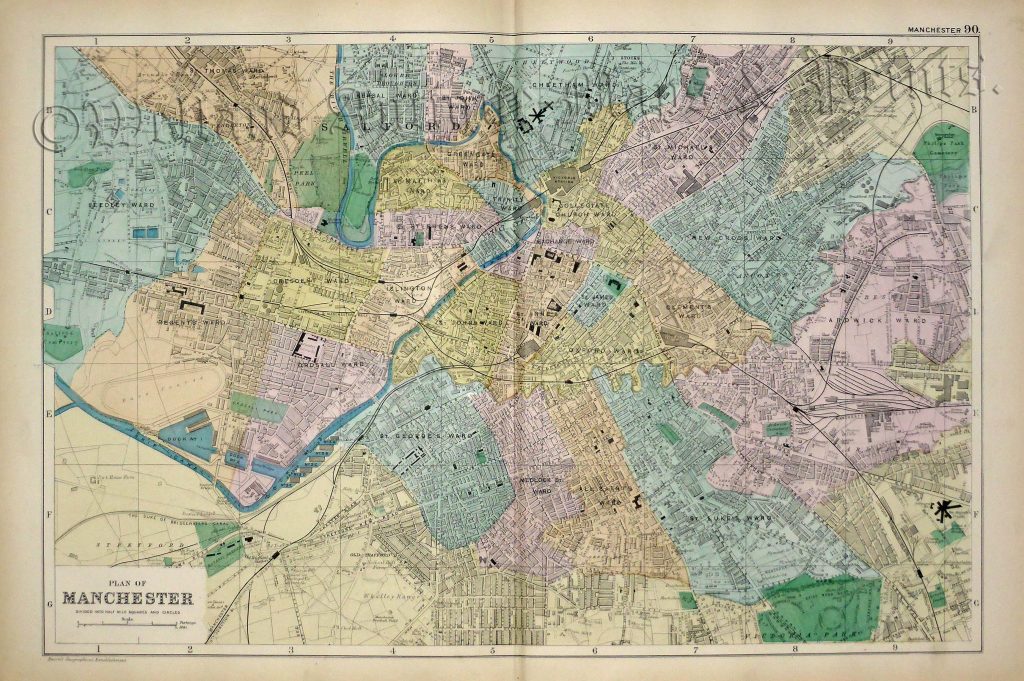 Greater Manchester Archives - Welland Antique Maps