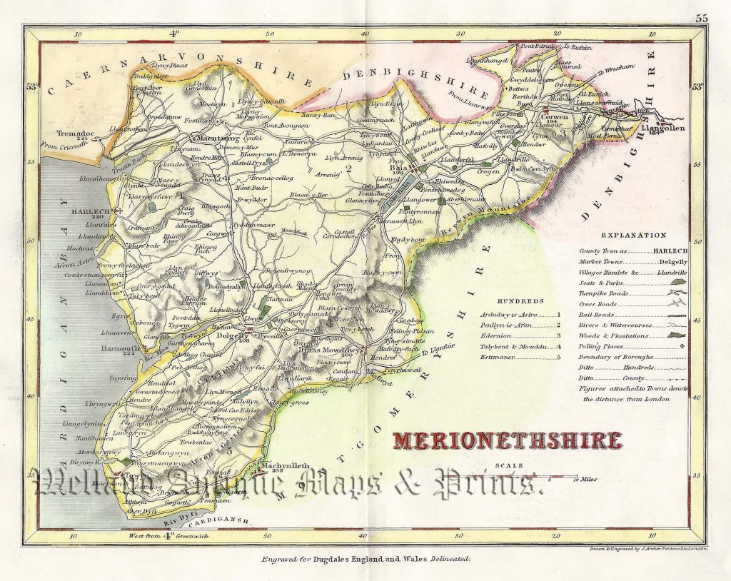 Merionethshire Maps Archives - Welland Antique Maps
