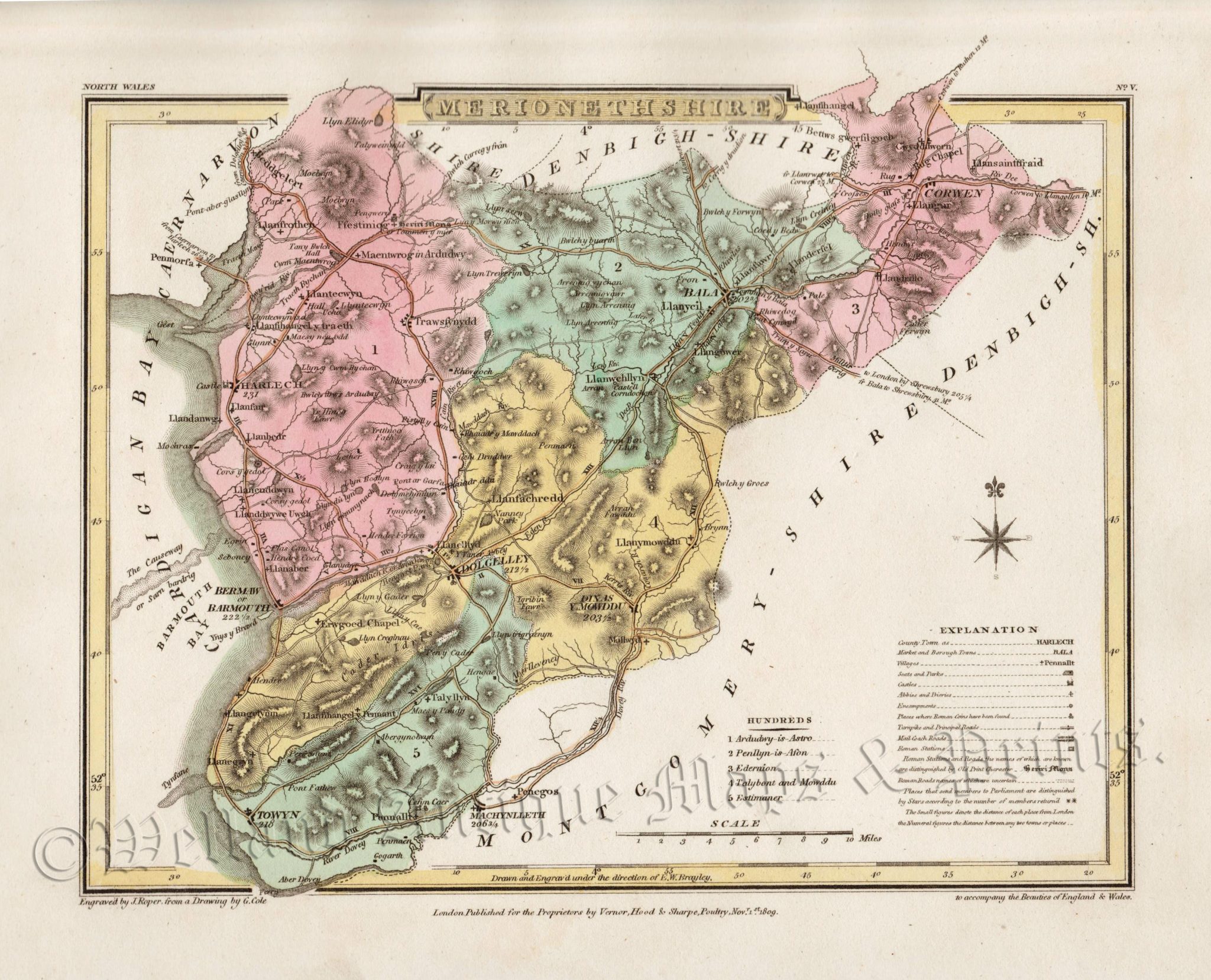 Merionethshire Maps Archives - Welland Antique Maps