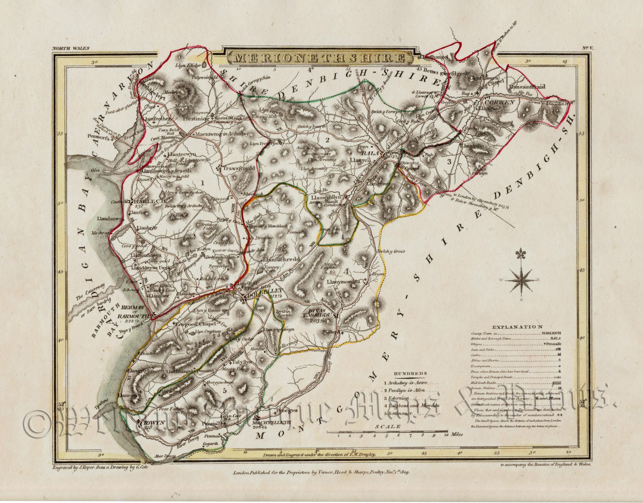 Merionethshire Maps Archives - Welland Antique Maps