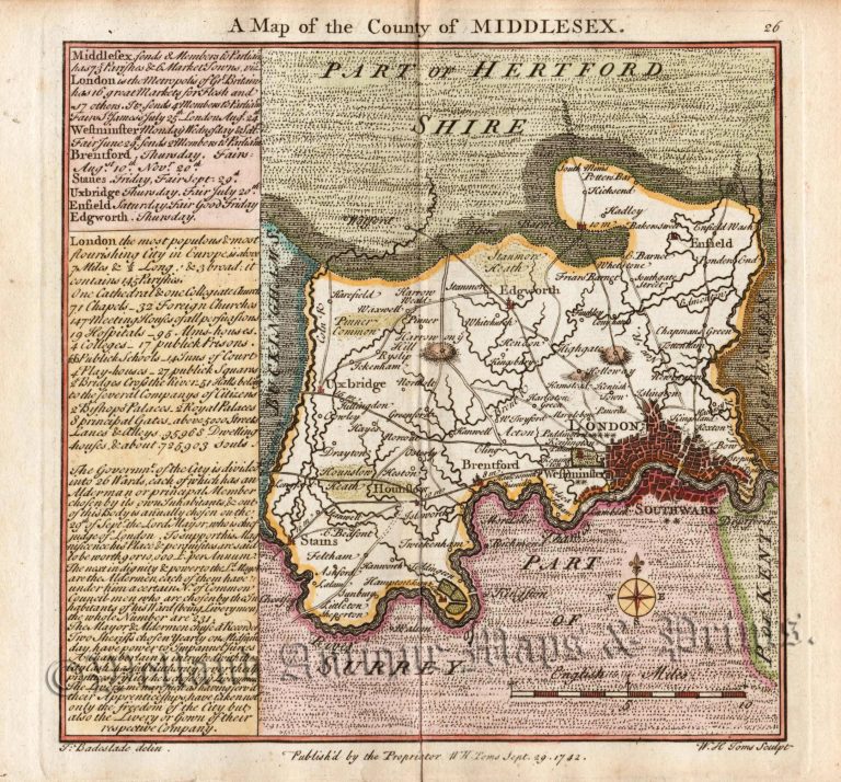 Middlesex Maps Archives - Welland Antique Maps