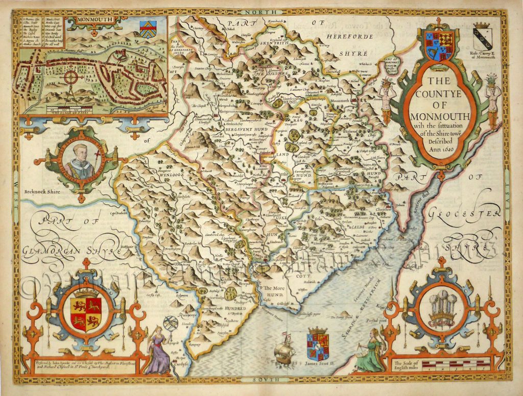 ‘A New MAP of MONMOUTH SHIRE, Drawn from the best Authorities’ by ...