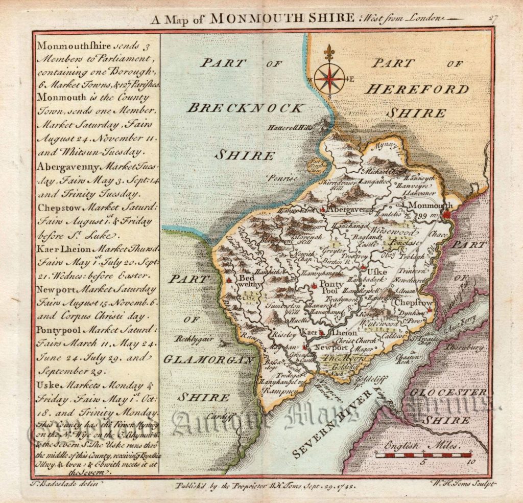 Monmouthshire Maps Archives - Welland Antique Maps