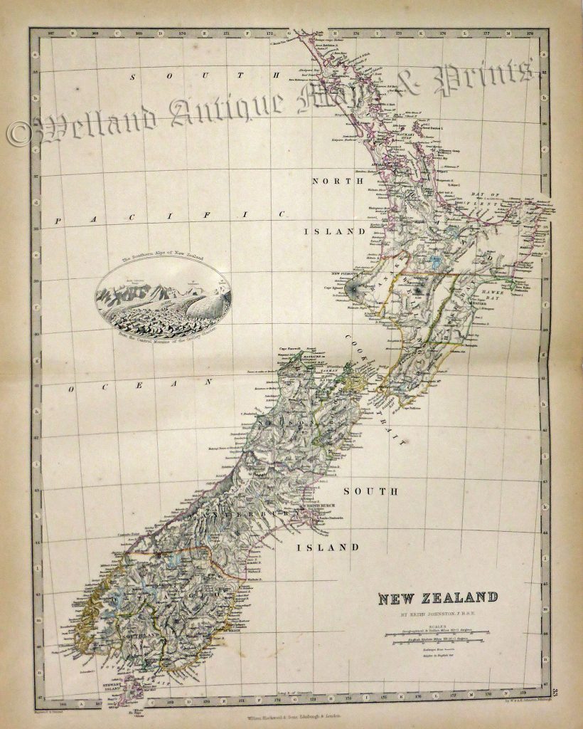New Zealand Archives - Welland Antique Maps