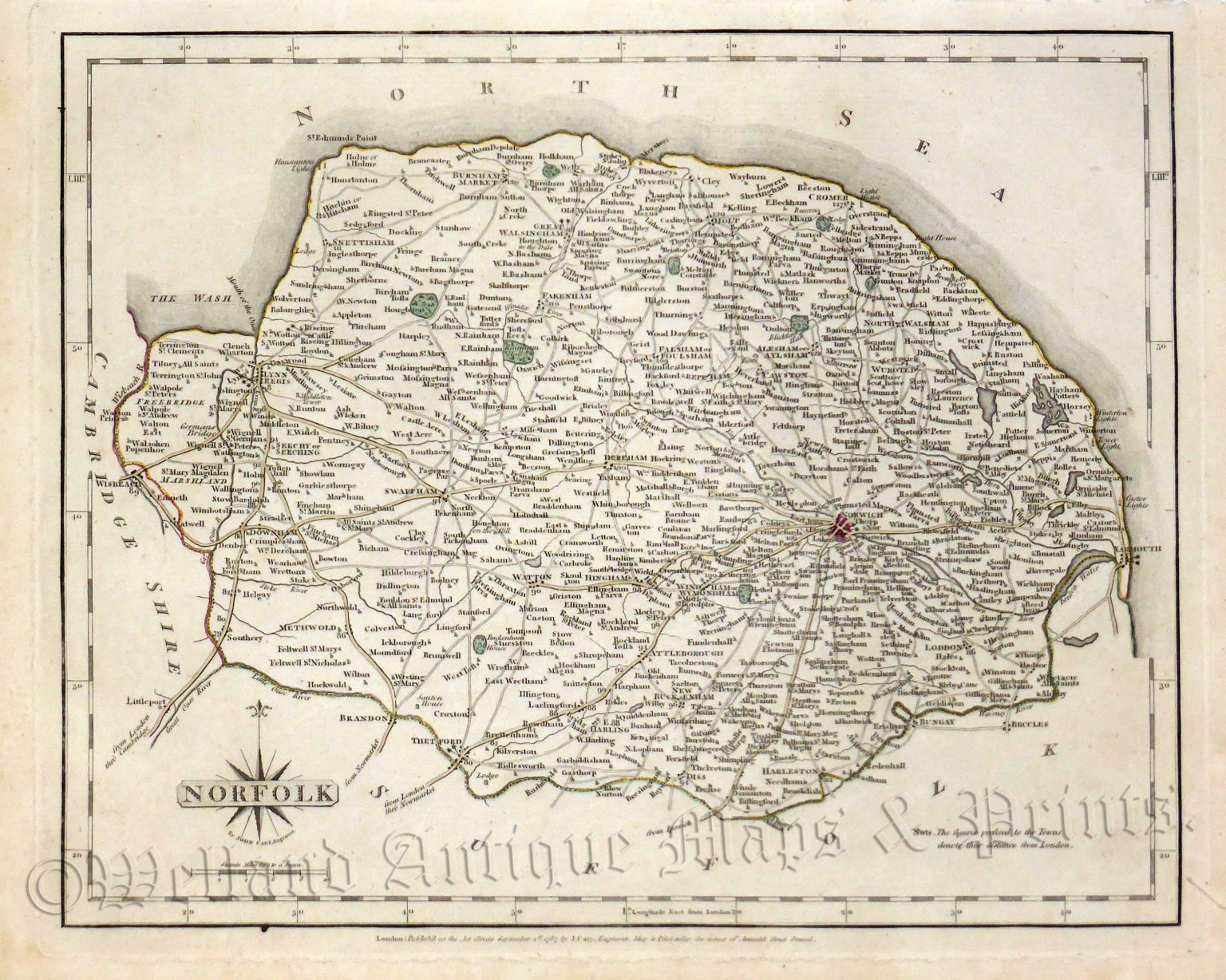 Norfolk Maps Archives - Welland Antique Maps