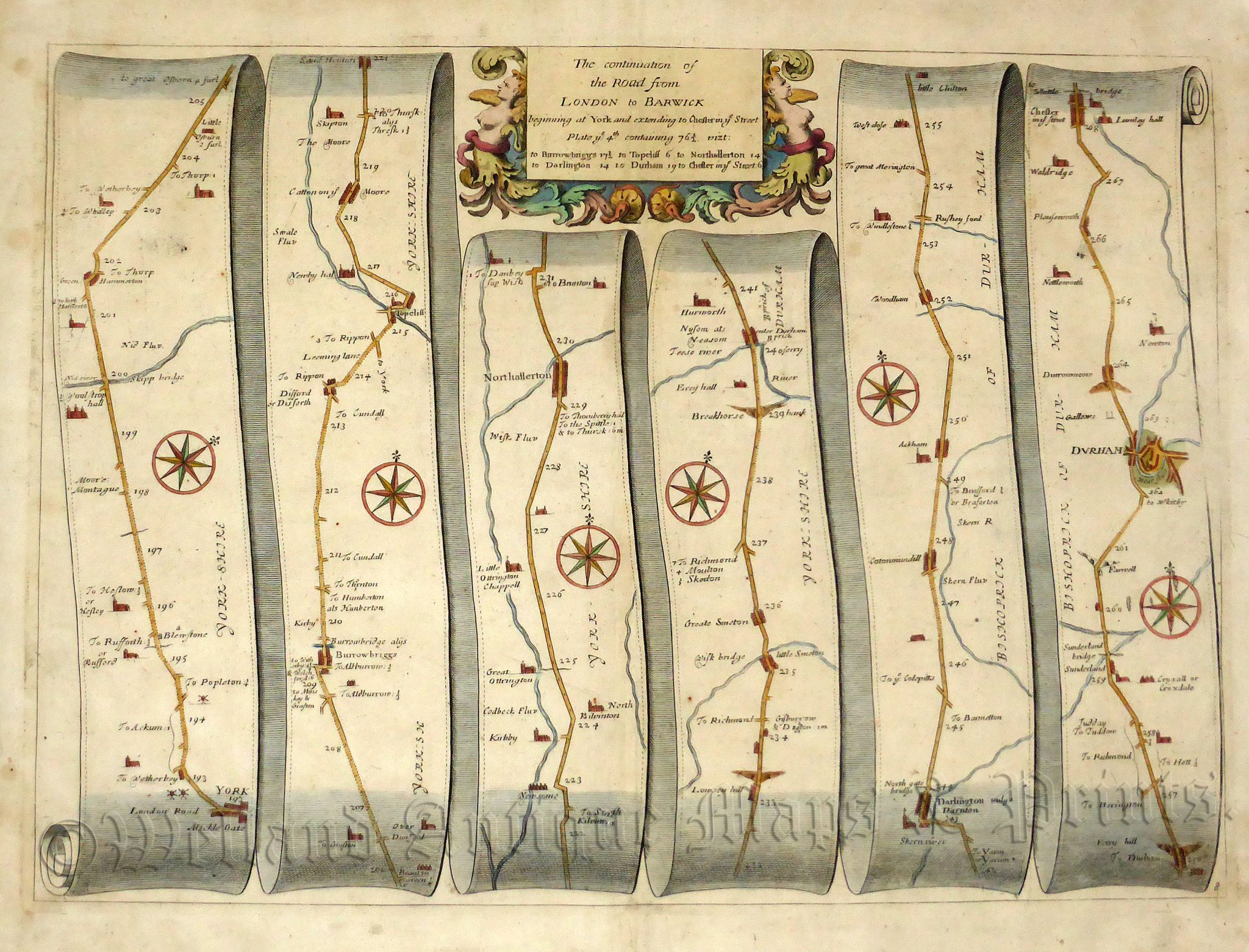 Ogilby Road Strip Maps Archives - Welland Antique Maps