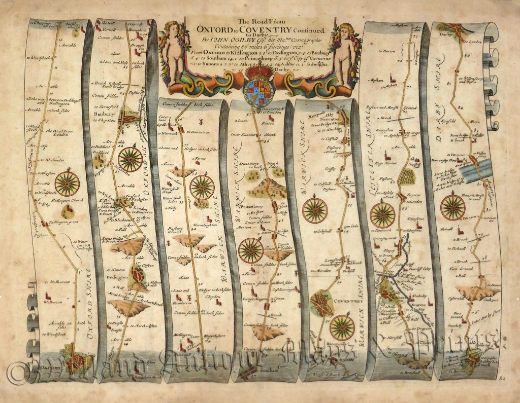 Oxfordshire Road Maps Archives - Welland Antique Maps