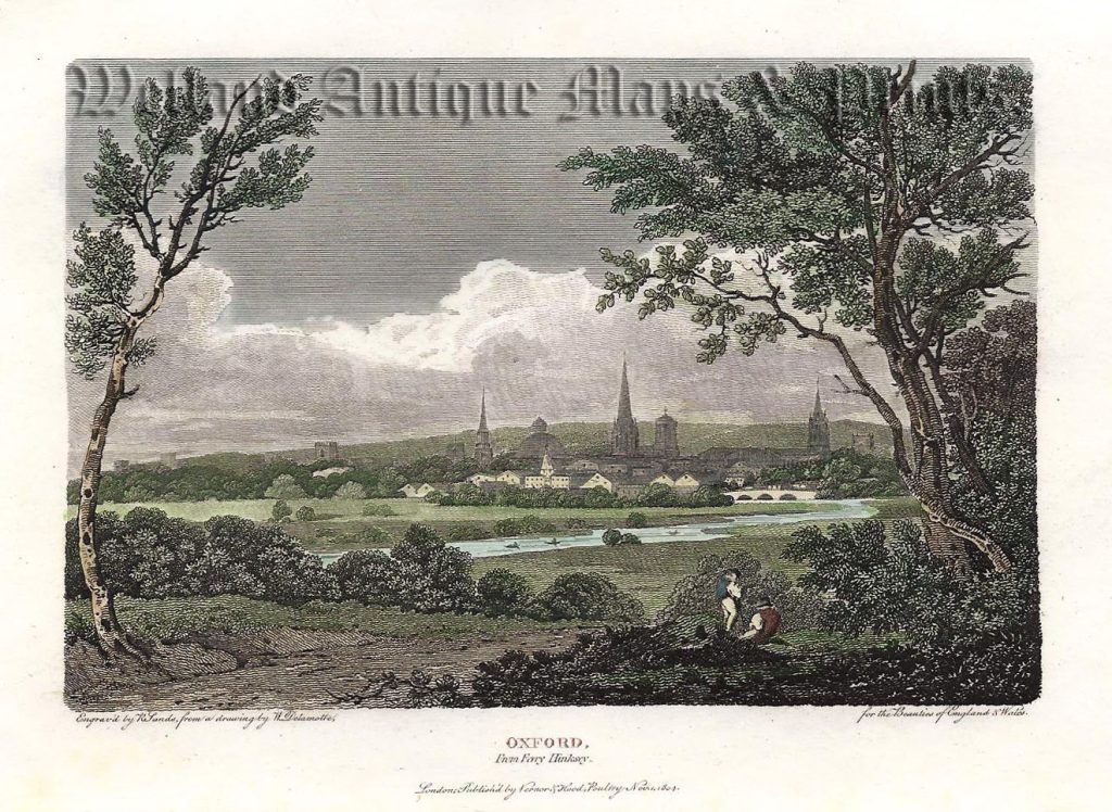 Oxford [Untitled] by H. Toussaint c.1880 – Welland Antique Maps